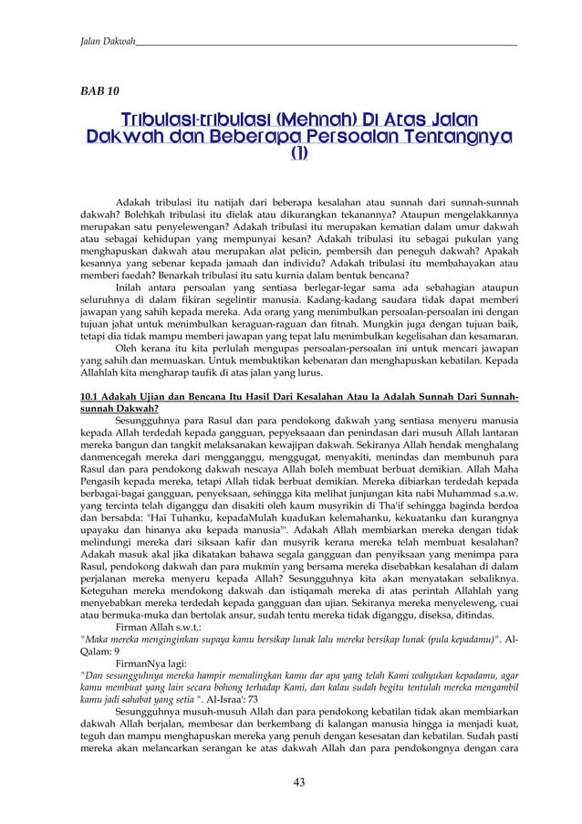 Jalan dakwah mustafa masyhur | PDF