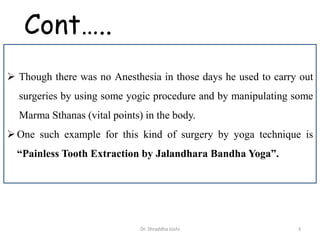 Painless tooth extraction by Jalandhar Bandha | PPTX