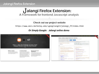 A Dynamic Analysis Framework for Front-end JavaScript | PDF