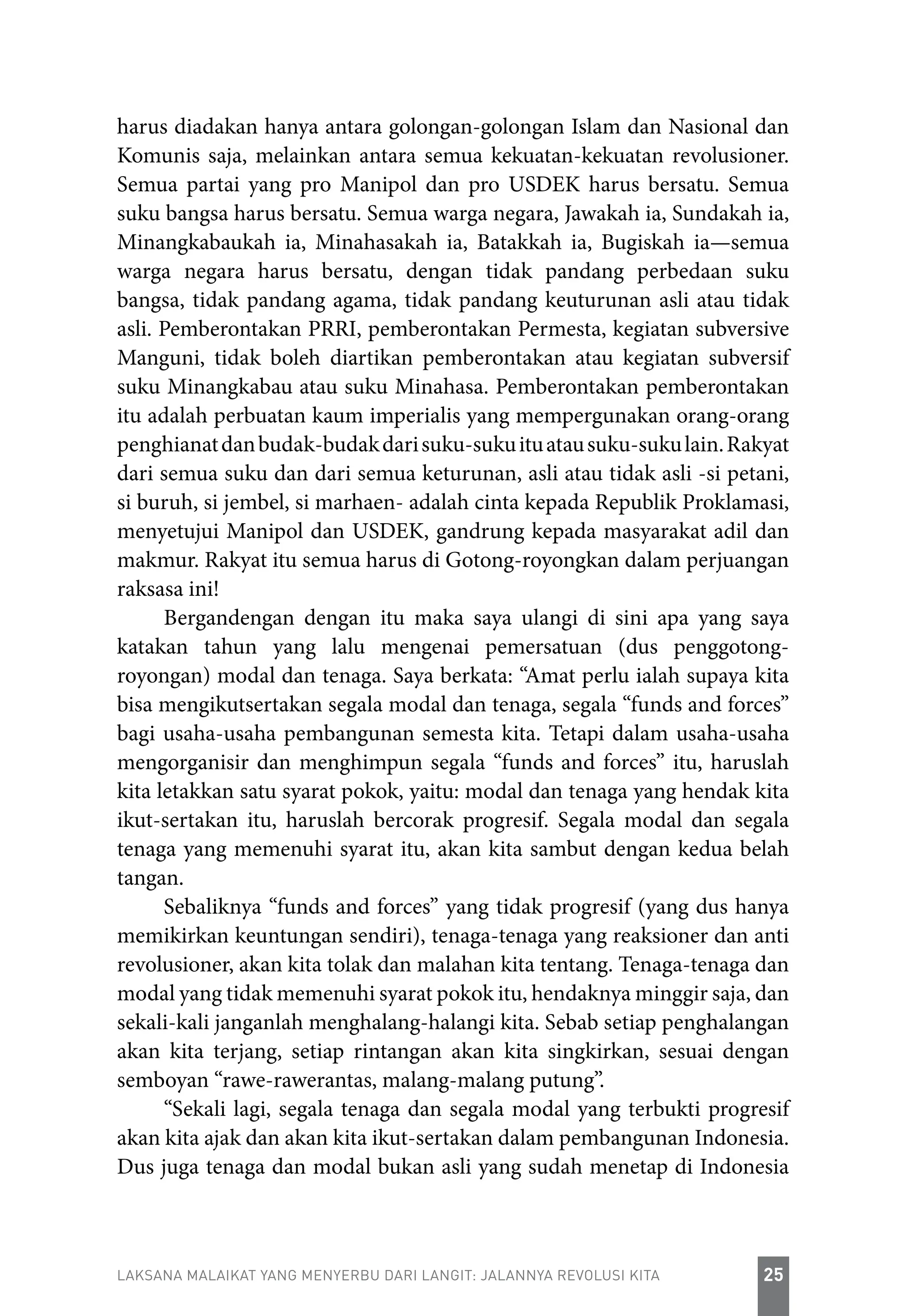 Jalannya Revolusi Kita : Amanat Presiden RI - I, Dr. Ir. Soekarno Pada ...