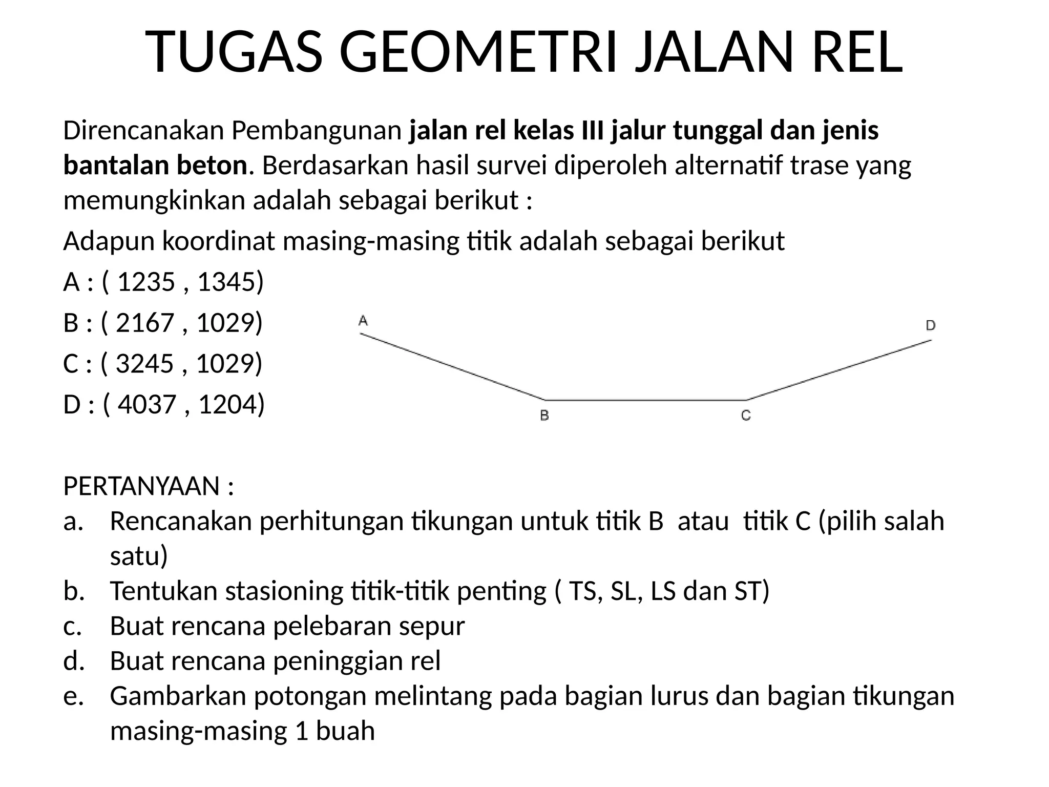 Cara Perhitungan dan pembahasan jalan rel | PPTX