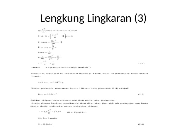 Cara Perhitungan dan pembahasan jalan rel | PPTX