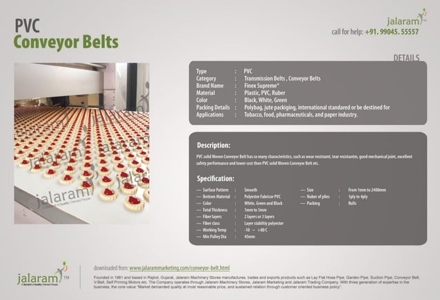 Jalaram Marketing, Rajkot, Belts and PVC Pipes | PDF