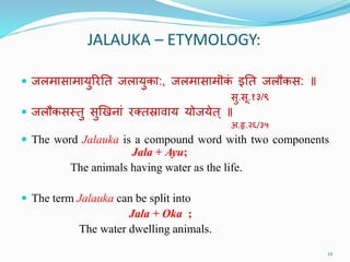 Jalaukavacharana - Leech Therapy in Ayurveda | PPTX