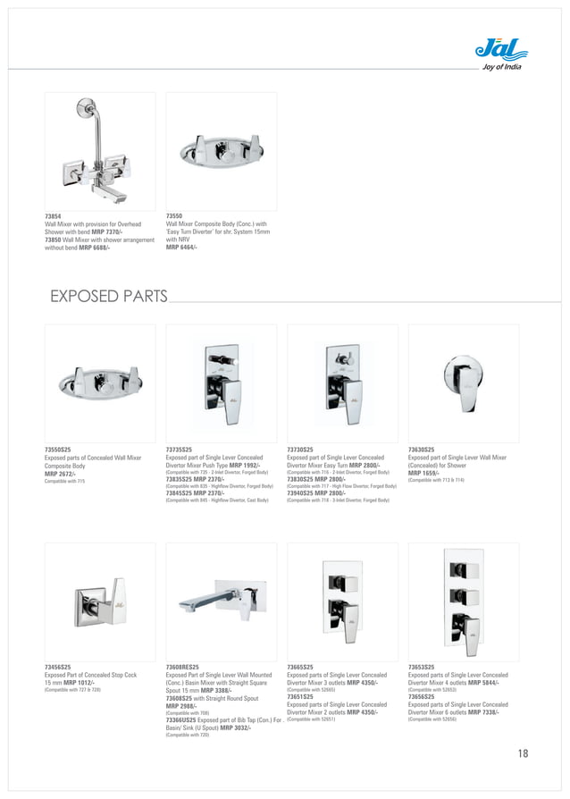 Jal Bath Fittings Catalogue | PDF
