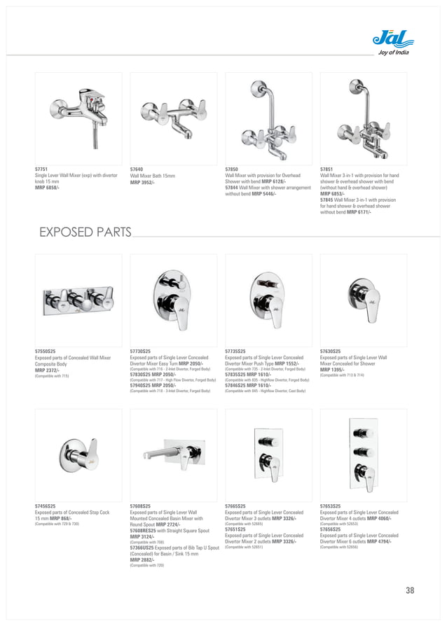 Jal Bath Fittings Catalogue | PDF