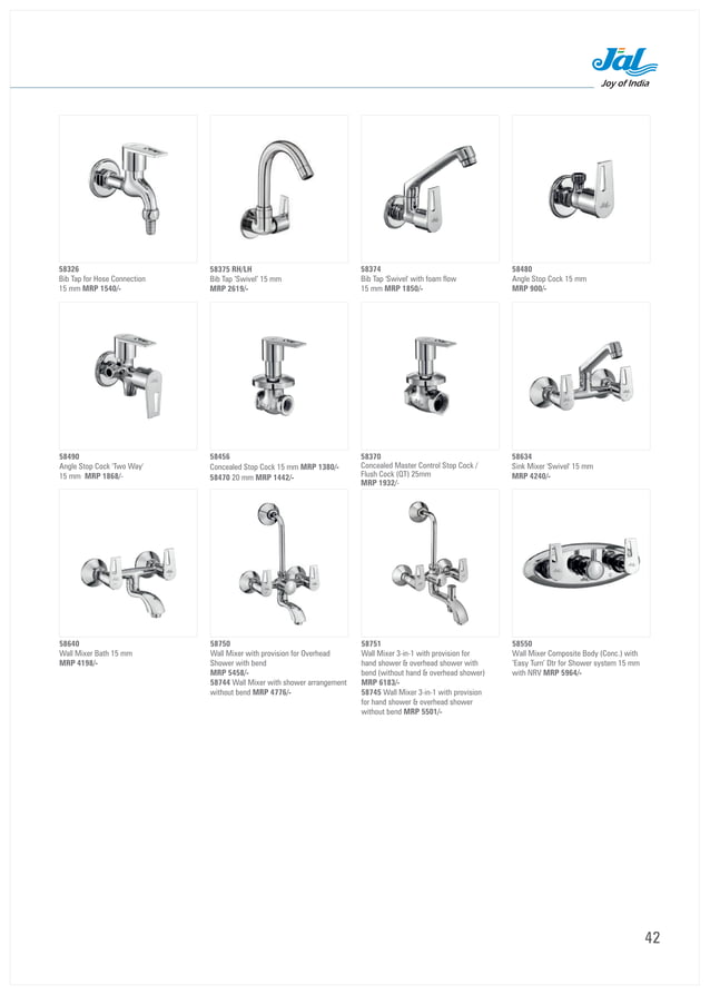 Jal Bath Fittings Catalogue | PDF