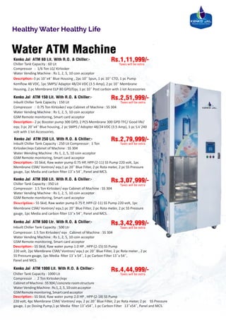 Water Ionizer & RO Water Purifier | PDF