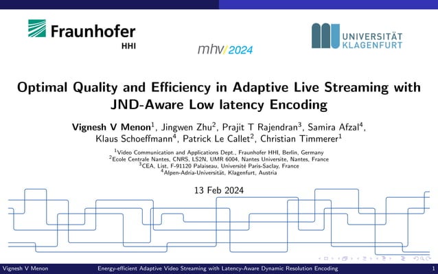 Optimal Quality and Efficiency in Adaptive Live Streaming with JND ...