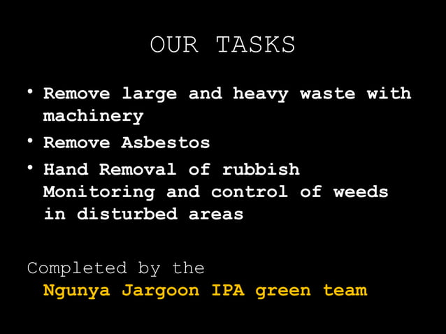 Ngunya Jargoon Protecting Our Places Project | PPT