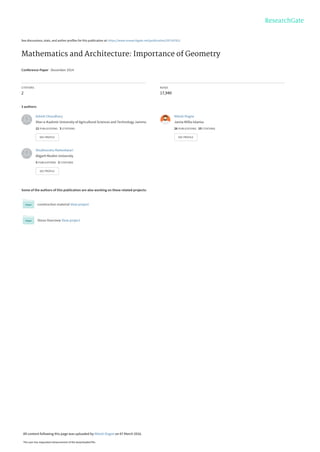 mathematics and architecture | PDF