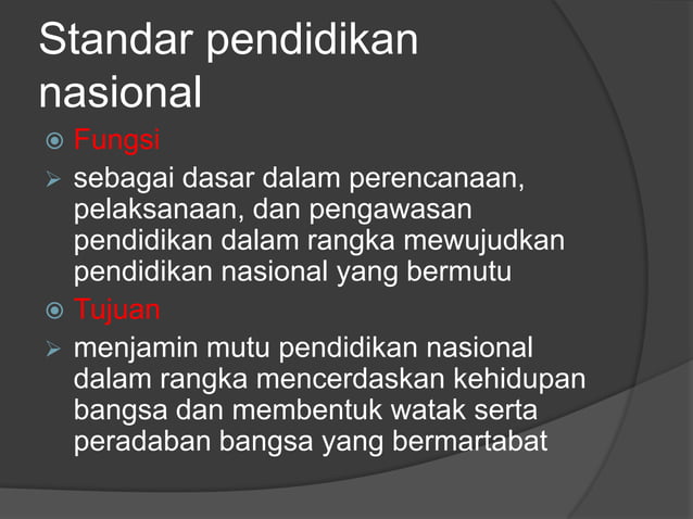 Standar nasional pendidikan indonesi | PPTX