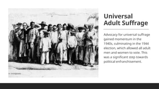 Political Enfranchisement in Jamaica Explained | PPTX