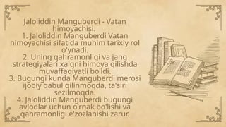 Jaloliddin Manguberdi - Vatan himoyachisi.pptx
