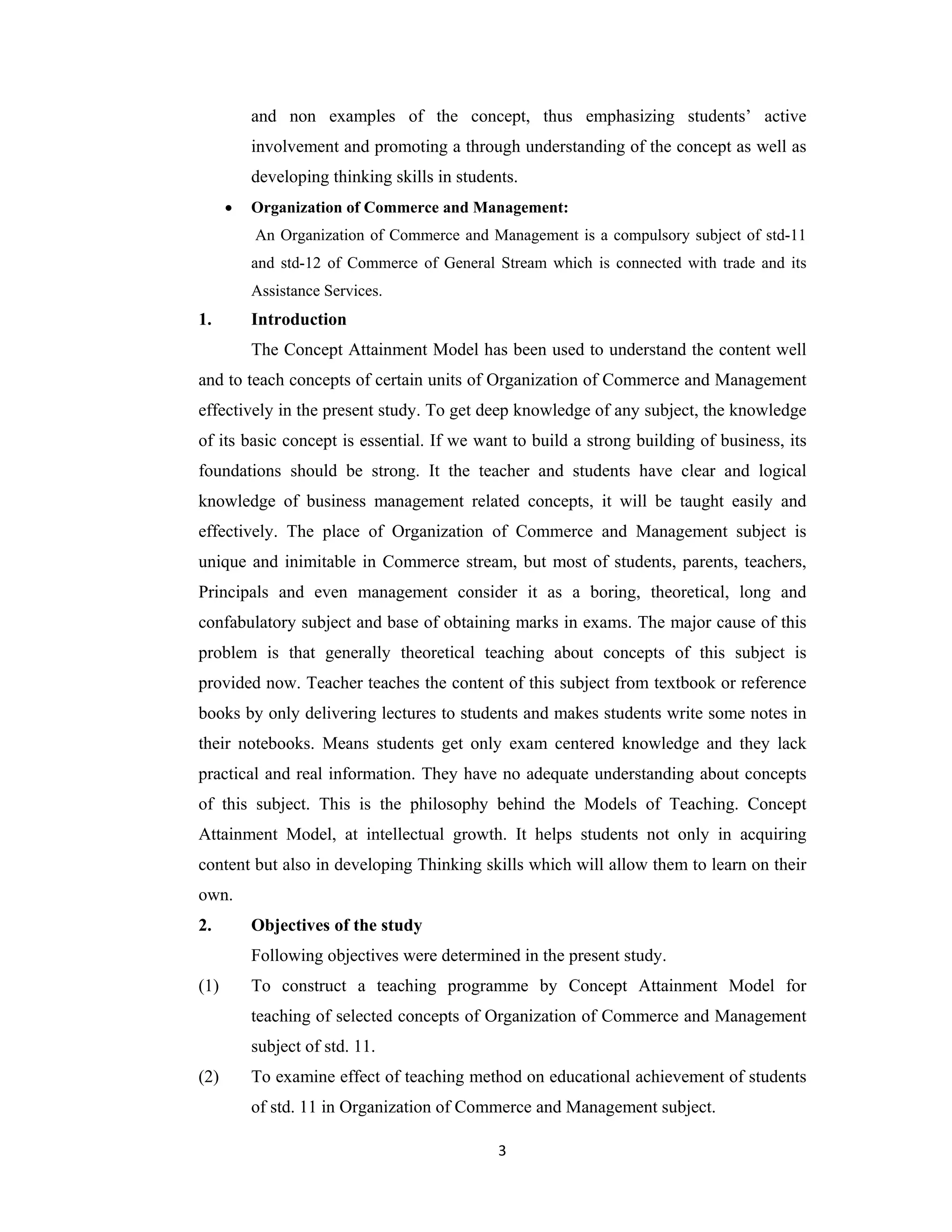 Effectiveness of Concept Attainment Model-Shah Jalpa R. | PDF