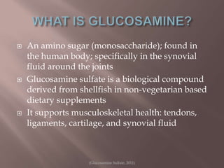 Glucosamine Chondroitin Sulfate Dietary Supplement for Osteoarthritis | PPT