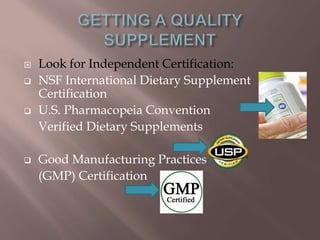 Glucosamine Chondroitin Sulfate Dietary Supplement for Osteoarthritis | PPT