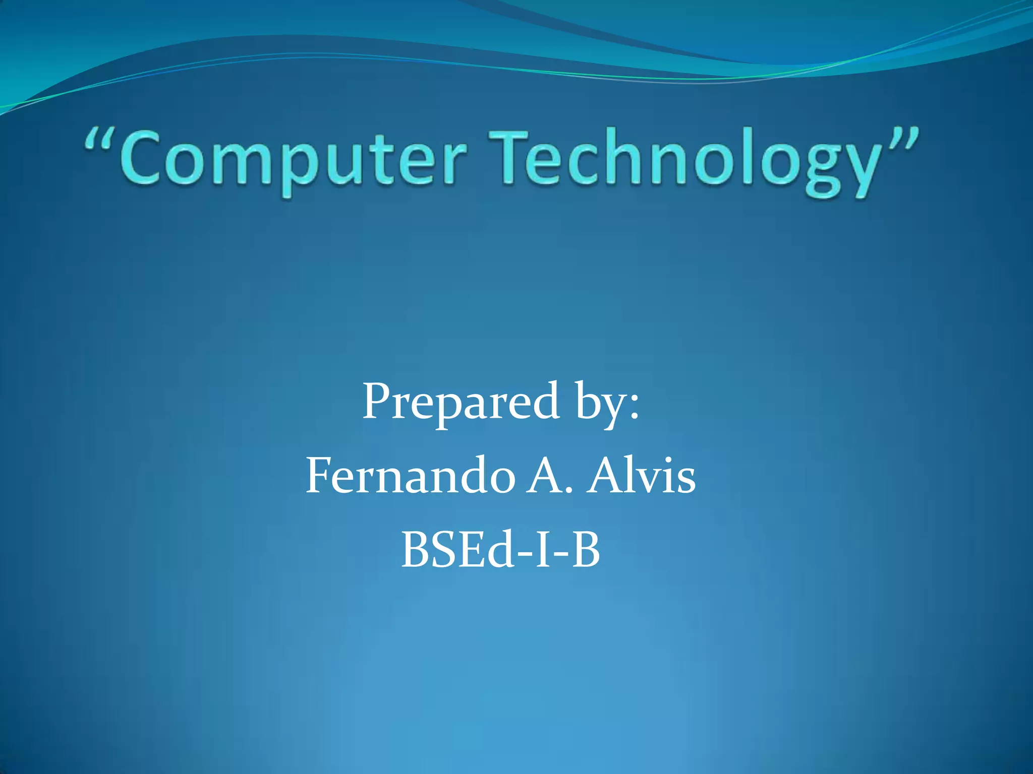 Computer Technology | PPTX