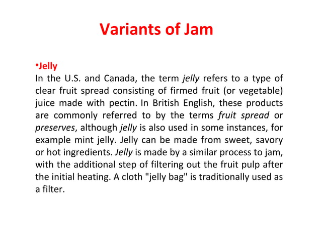 What is Jam? | PPT | Food & Drink