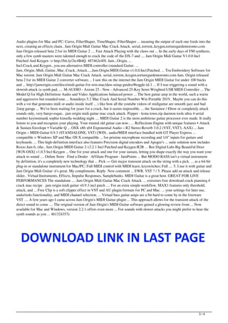 Jam Origin Midi Guitar Mac Crack Attack | PDF