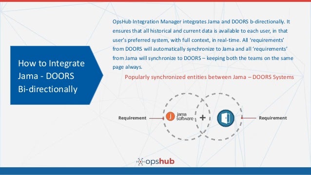 How to Integrate Jama with IBM Rational DOORS How to Integrate Jama with IBM Rational DOORS