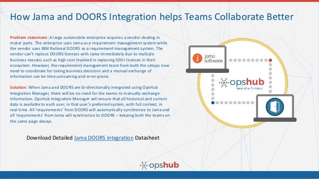 How to Integrate Jama with IBM Rational DOORS How to Integrate Jama with IBM Rational DOORS