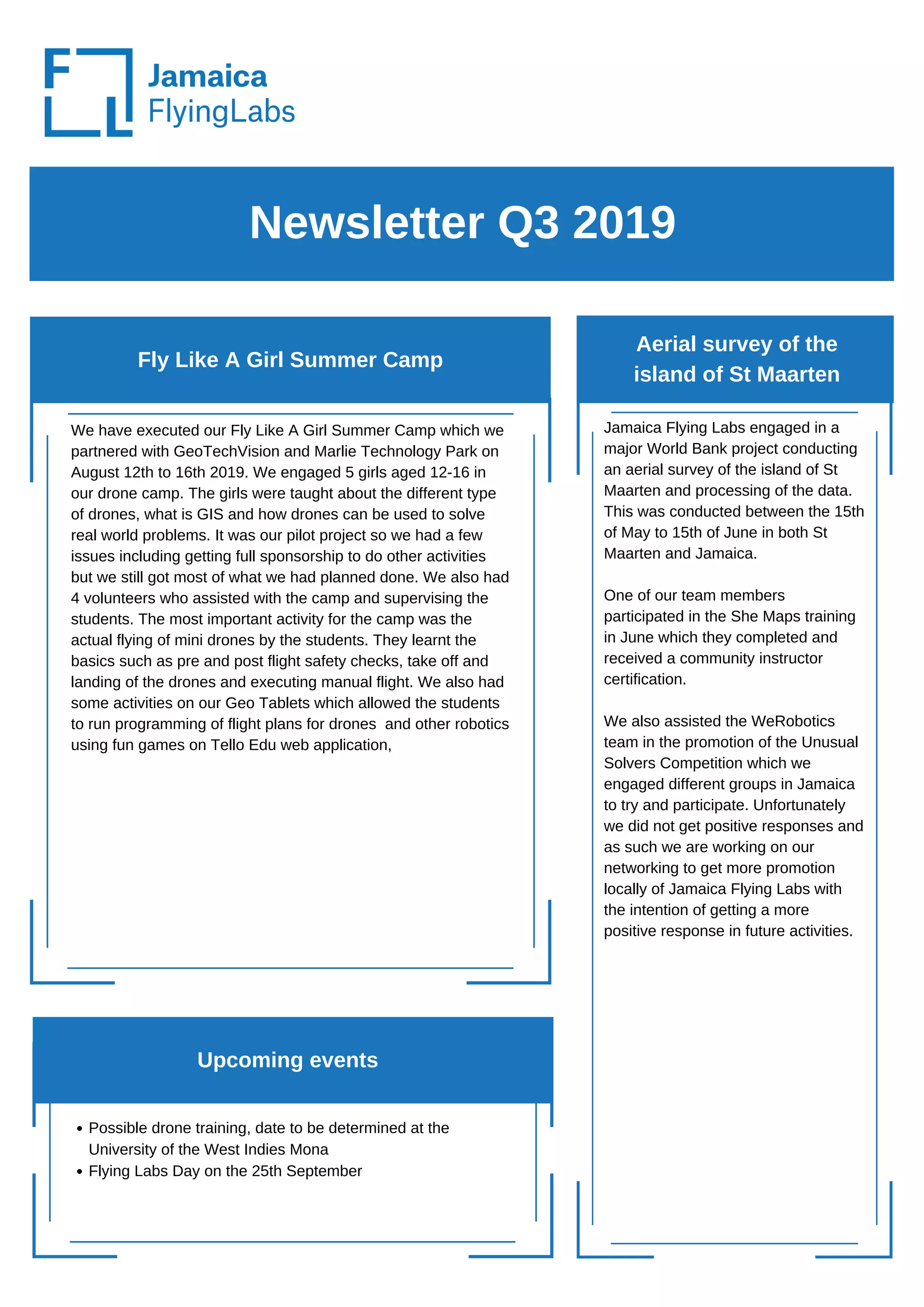 Jamaica Flying Labs Newsletters 2019 | PDF | Aviation Industry | Industries