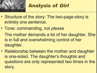 Jamaica kincaid girl 2 | PPT