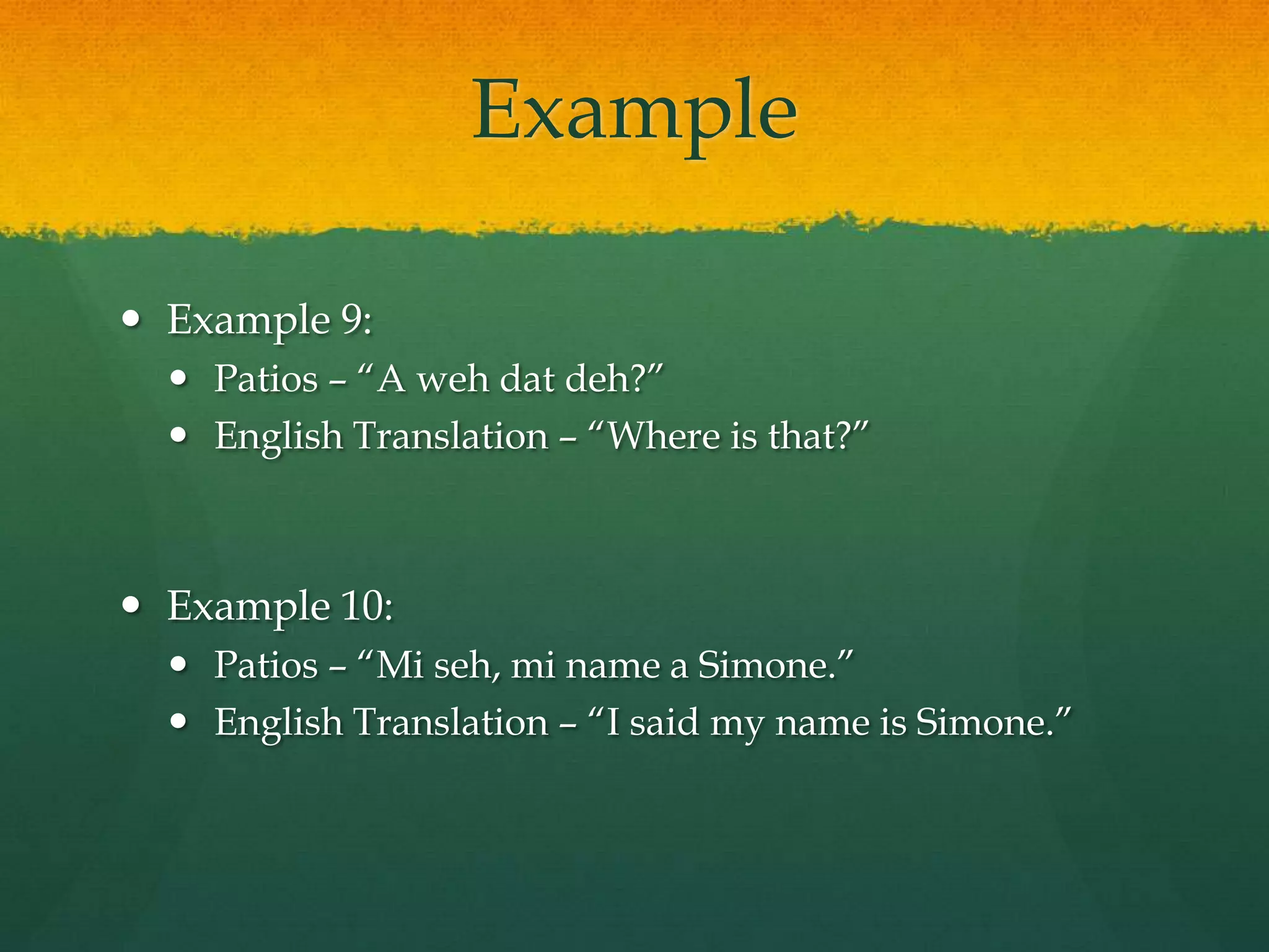 Jamaican Language | PPTX