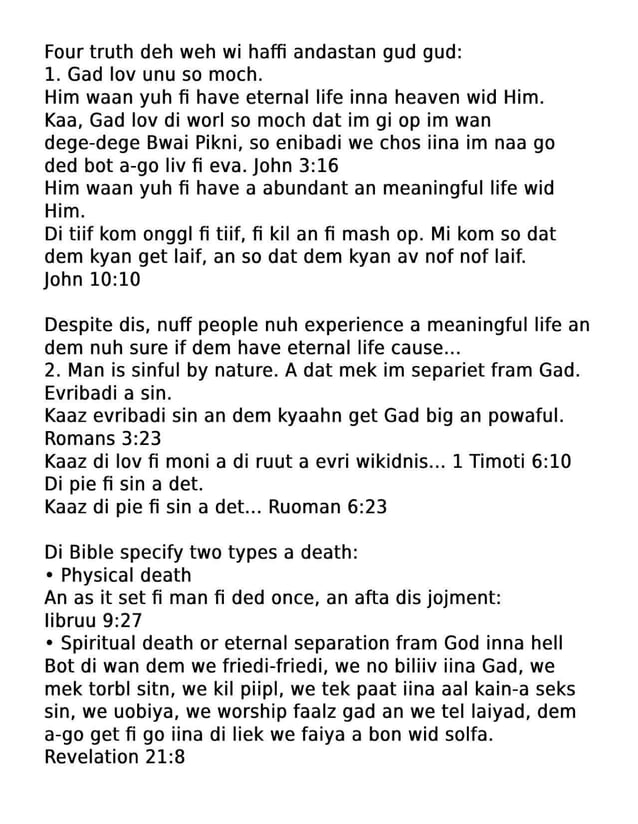 Jamaican Patois Gospel Tract - ONLY JESUS CHRIST SAVES.pdf