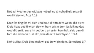 Jamaican Patois Soul Winning Gospel Presentation - Only JESUS CHRIST ...