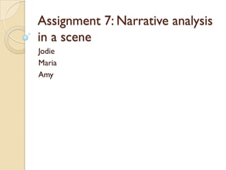 Narrative Analysis in a scene | PPTX