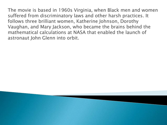 Hidden Figures - Three African-American Heroines Triumph at NASA | PPT