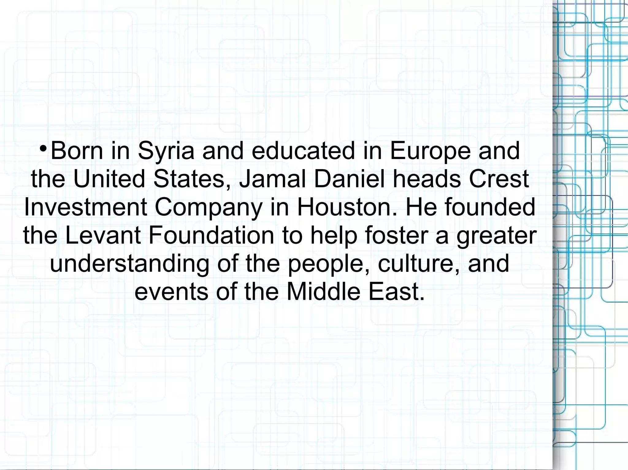 Jamal Daniel: The Levant | PPT