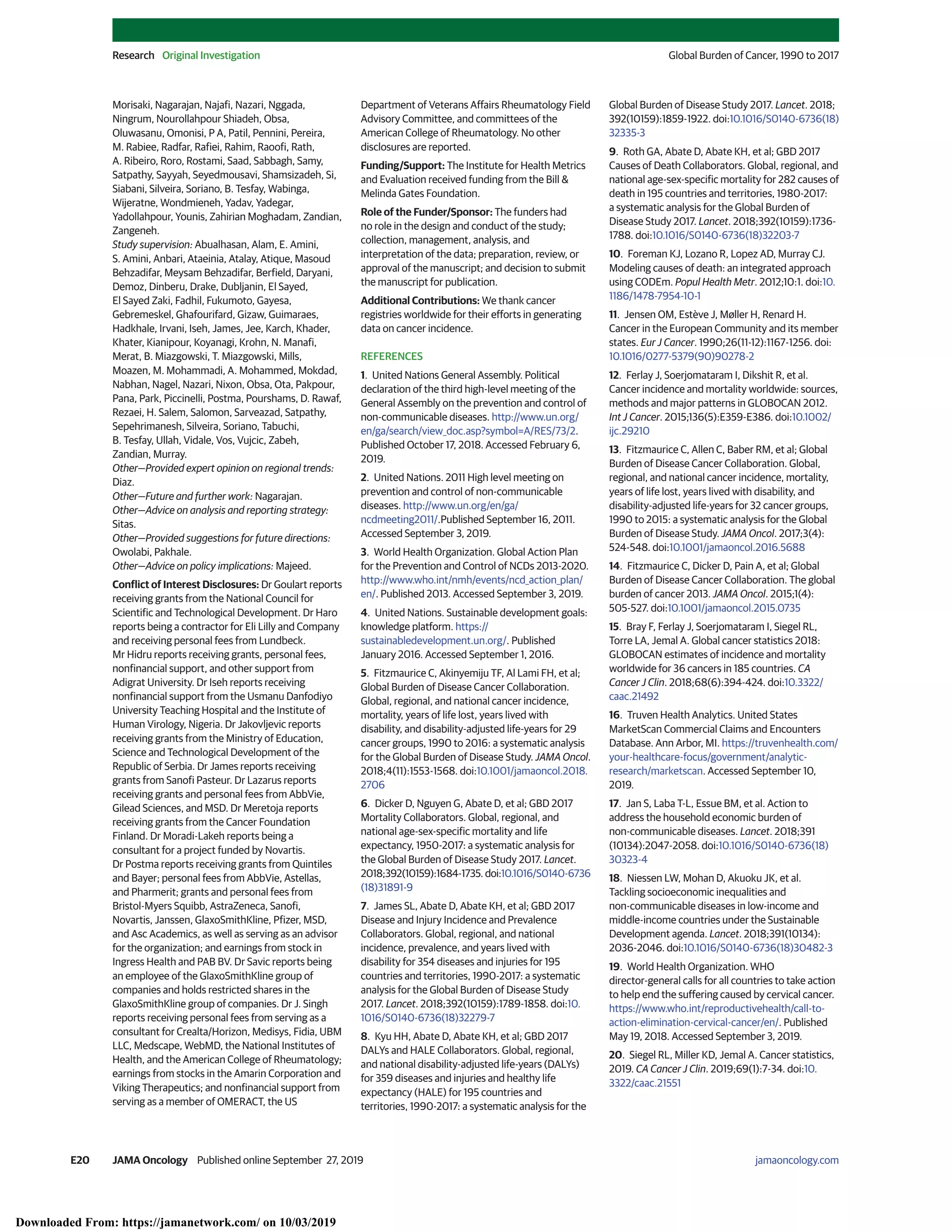 The Global Burden of Disease (GBD) study | PDF