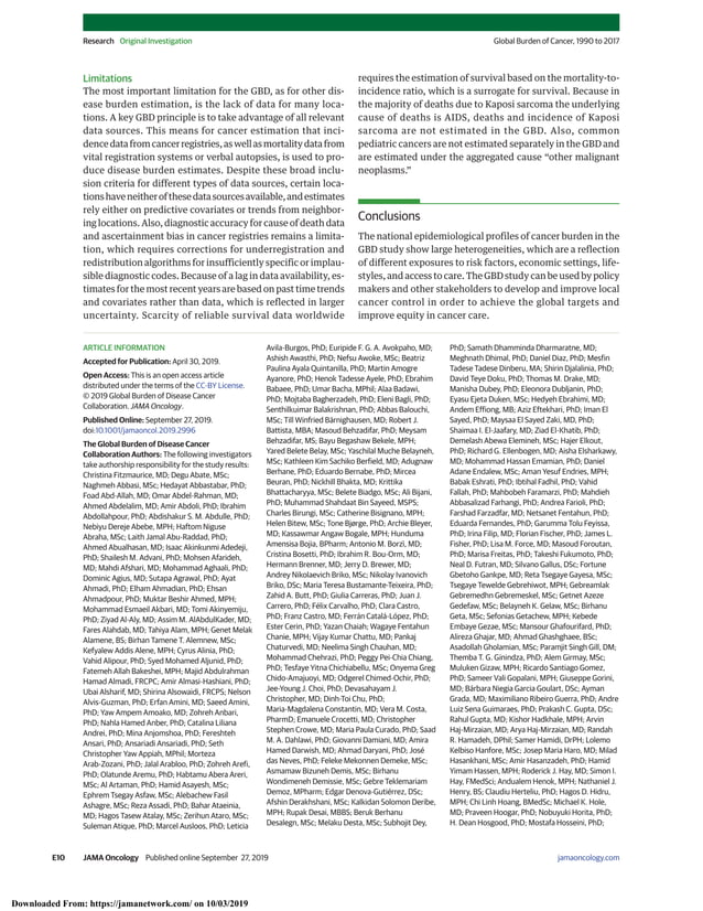 The Global Burden of Disease (GBD) study | PDF | Cancer | Diseases and ...