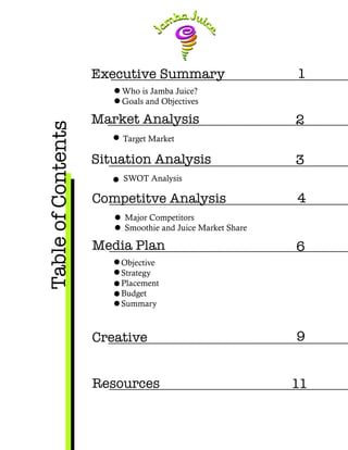 Jamba Juice Design Brief and Campaign | PDF
