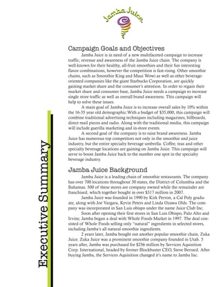 Jamba Juice Design Brief and Campaign | PDF