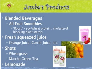 Jamba juice analysis and expansion project (power point) | PDF