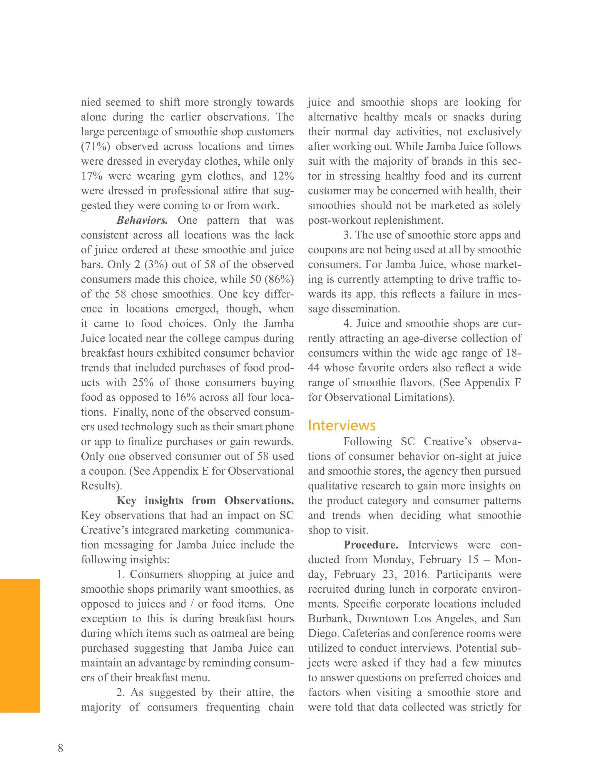 Jamba Juice Marketing Plan - Graduate Project | PDF