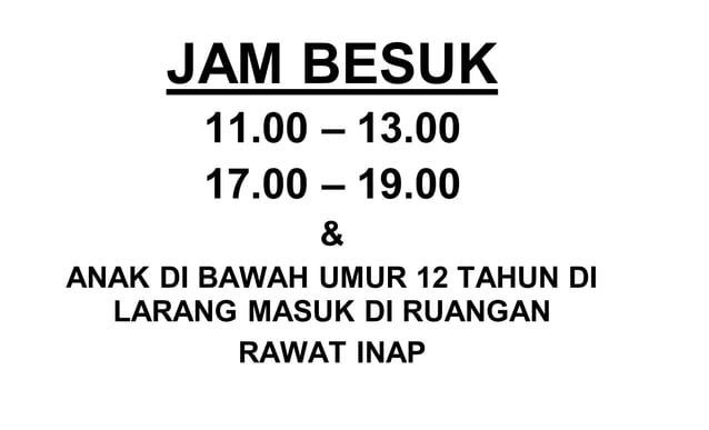 Jam besuk pasien | PPT