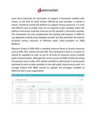 Jamcracker Cloud Management Platform Updates: Devops Framework ...