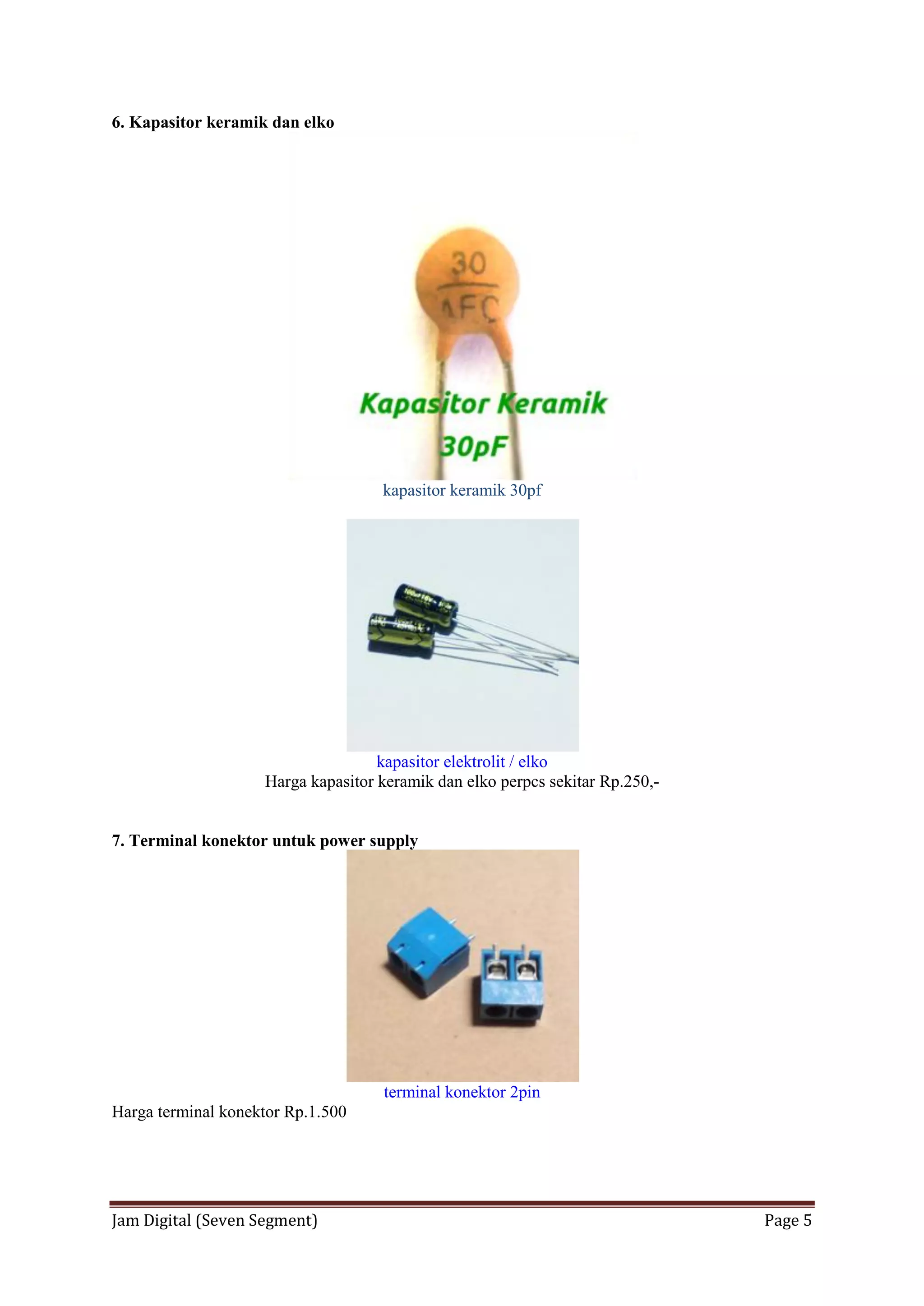 Jam Digital 7 Segment [arduino] Pdf