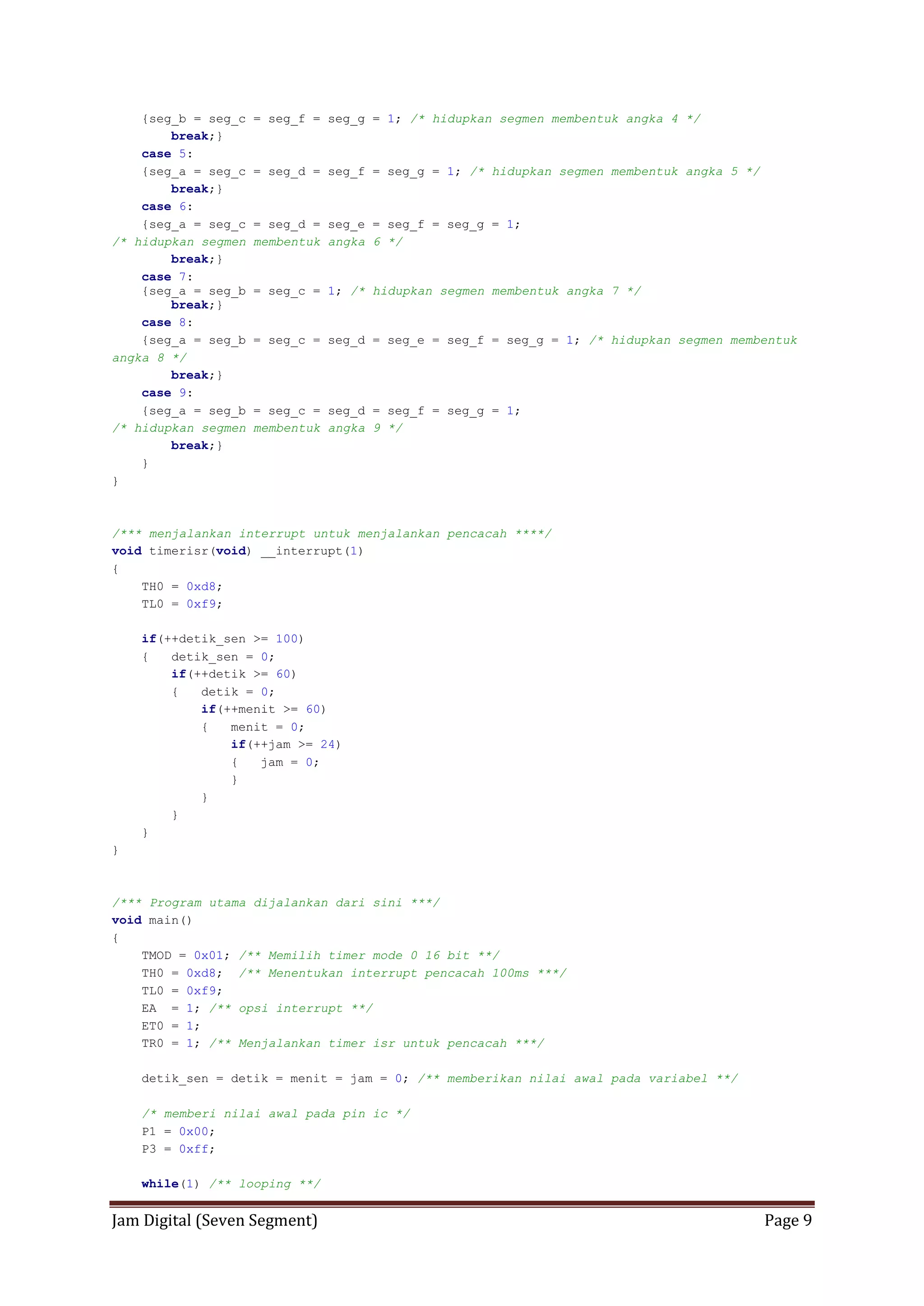 Jam digital 7 segment [Arduino] | PDF