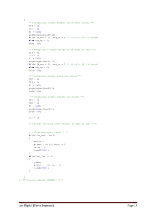 Jam digital 7 segment [Arduino] | PDF