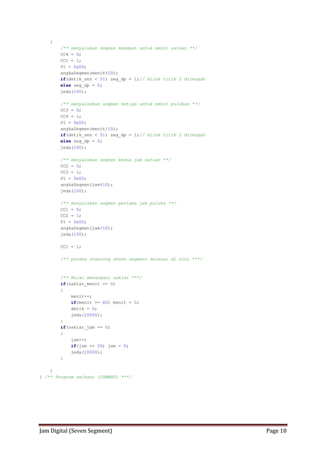 Jam digital 7 segment [Arduino] | PDF