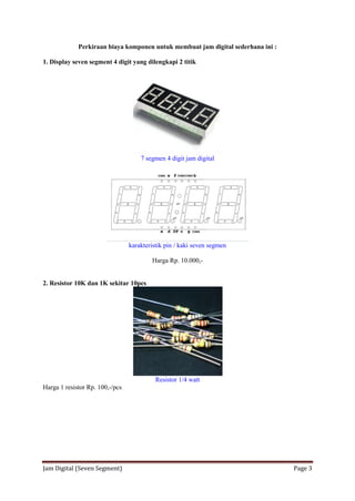 Jam digital 7 segment [Arduino] | PDF
