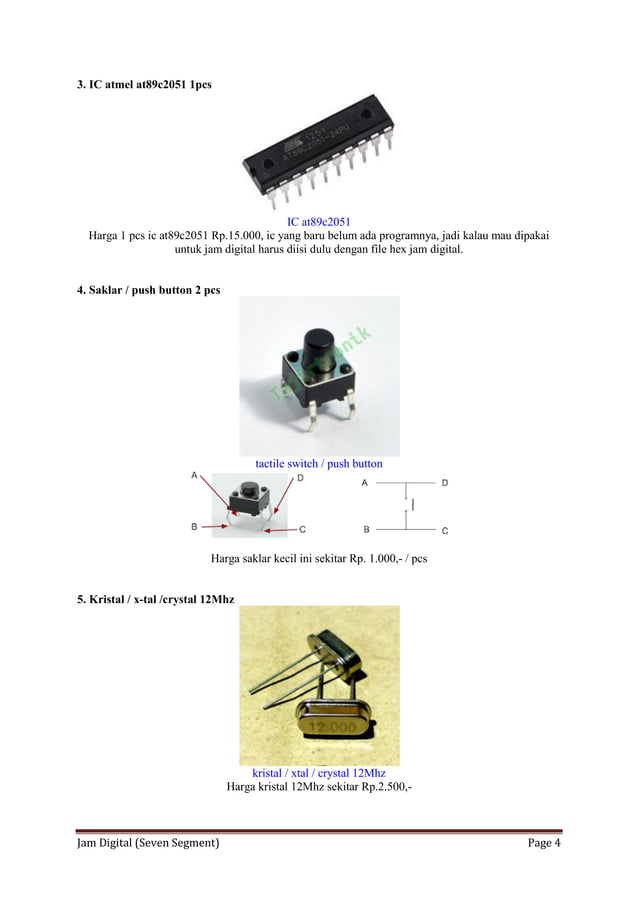 Jam Digital 7 Segment [arduino] Pdf