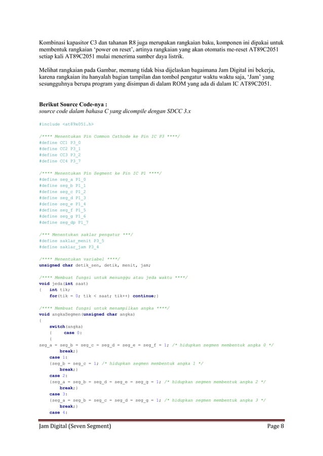 Jam Digital 7 Segment [arduino] Pdf