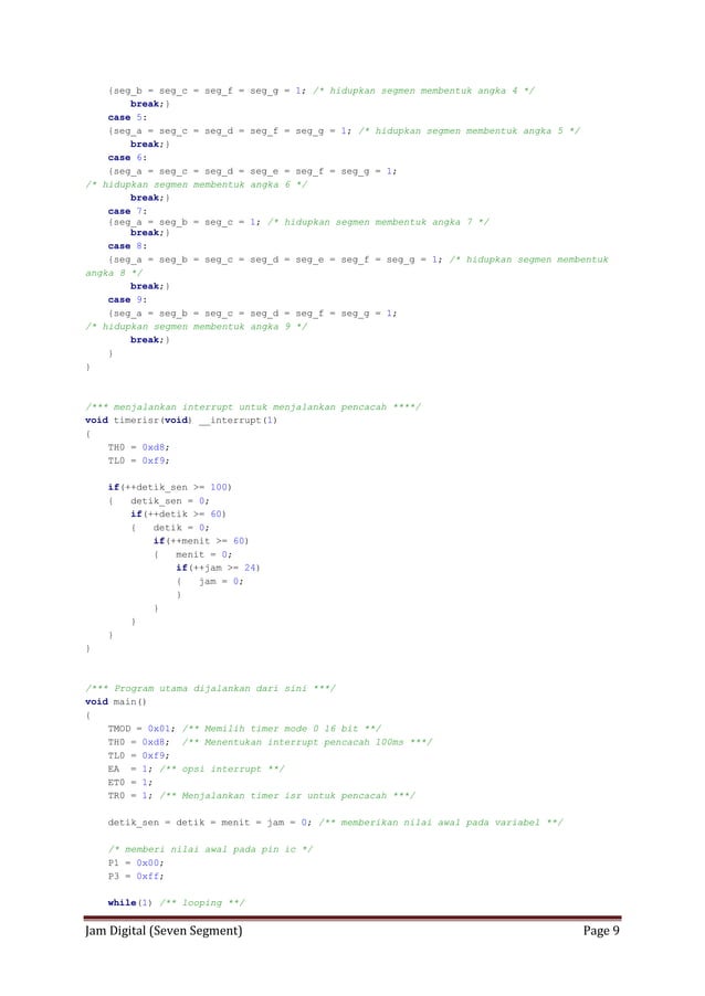 Jam Digital 7 Segment [arduino] Pdf
